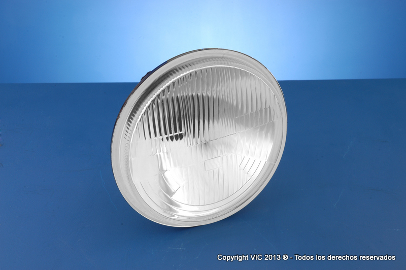 Óptica Universal Redonda 7″ Luz Alta – Baja con Lente Plano | VIC